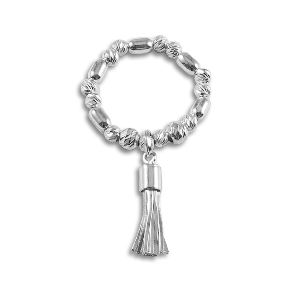 Sterling Silver Sparkle Cut Tassel Ring – LexLets Jewellery